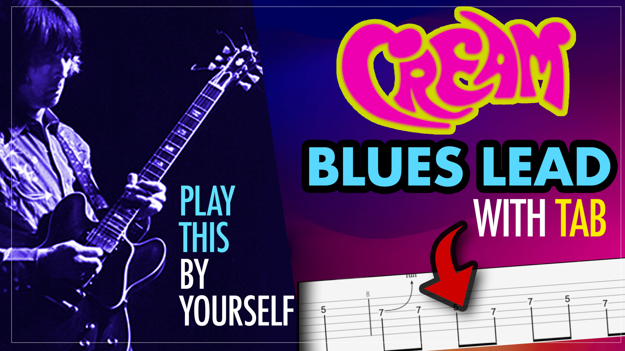 Eric Clapton, Cream style blues lead - Play this by yourself! - Guitar ...