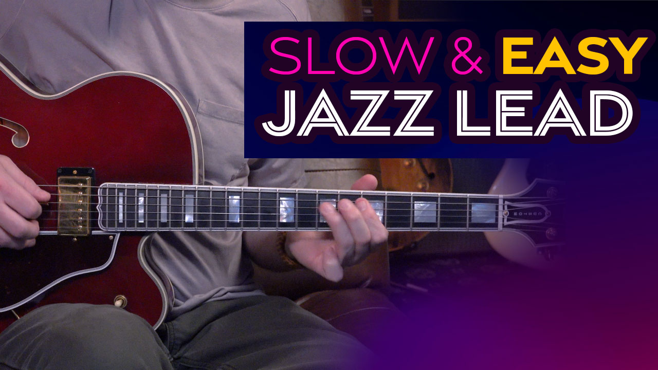 Slow Bluesy Jazz Lead Guitar Lesson Easy To Play Ep460